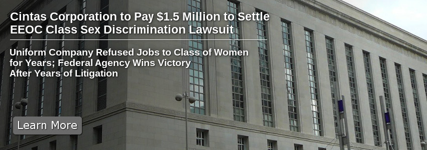Cintas Corporation to Pay $1.5 Million to Settle EEOC Class Sex ...